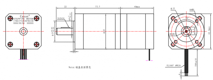 Casun 42mm NEMA 17 Geared Stepper Motor Unipolar And Bipolar Stepper Motor