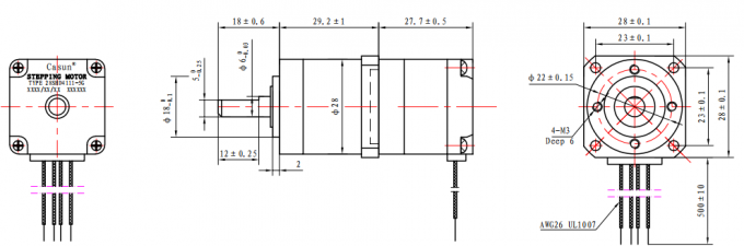 42mm Hybrid NEMA 11 Geared Stepper Motor Small Stepper Motor With Gearbox