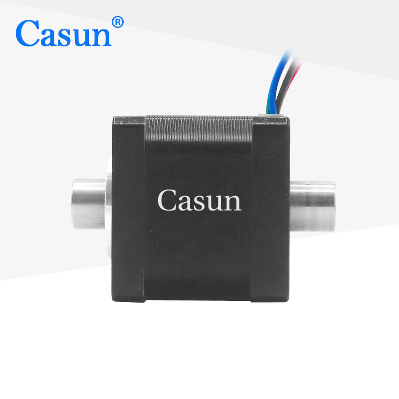 NEMA 14 Hollow Stepper Motor Dual Shaft 1.0A 0.19N.M For Image Scanners